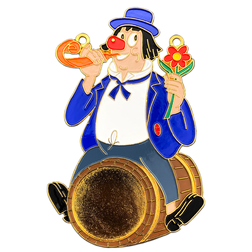orden-clown-auf-fass-orden-bley